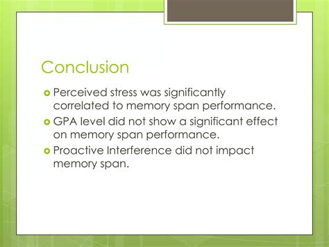 Memory Span Presentation Ppt