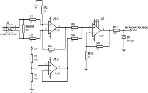 Schematic Of The Current Signal Processing Circuit Download Scientific Diagram