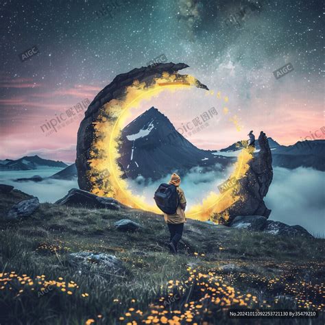 Ai创作图合成炫酷风格 创意合成图片 意境图片星月山川挂图 星空山川设计 巨型星空海报 唯美星空海报 创意合成海报 超现实主义图片 拍照星空立体画 生活方式创意合成海报 唯美星空喷画 大气合成