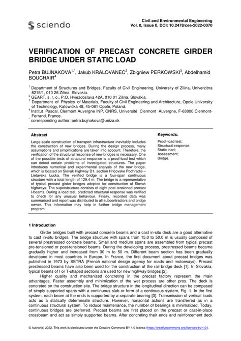 Pdf Verification Of Precast Concrete Girder Bridge Under Static Load