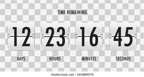 Flip Countdown Clock Counter Timerillustration Web Stock Vector