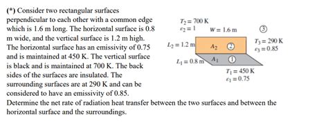 Solved W 1 6 M Consider Two Rectangular Surfaces Chegg