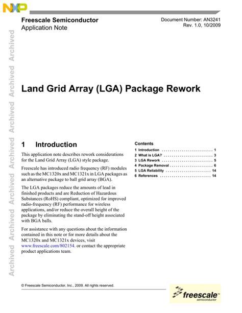 Land Grid Array LGA Package Rework