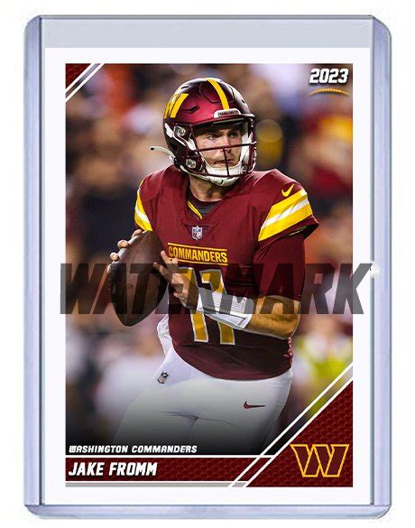Jake Fromm 2023 Washington Commanders Custom Football Card