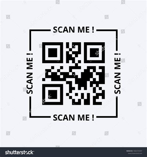 Scan Me Qr Code Binary Black เวกเตอร์สต็อก ปลอดค่าลิขสิทธิ์ 1836725497 Shutterstock