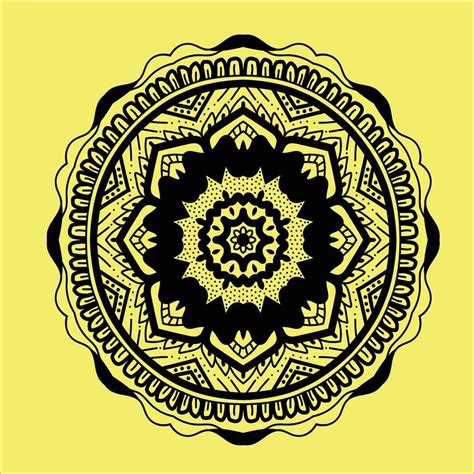 Mandala With Floral Patterns Snowflakes Ethnic Decorative Element