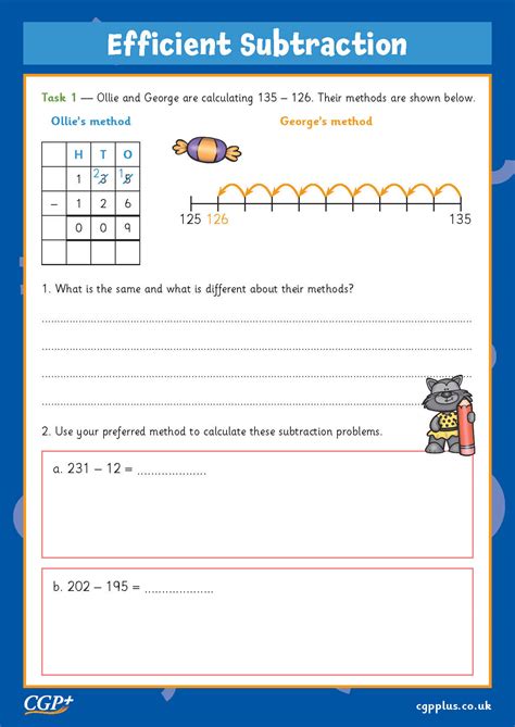 Column Subtraction Year 4 Cgp Plus