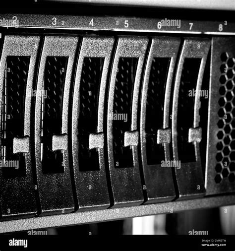 Detail Of Hard Drive Cluster In Data Center Stock Photo Alamy