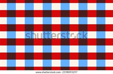 Checkered Red Blue Pattern Background Seamless Stock Illustration