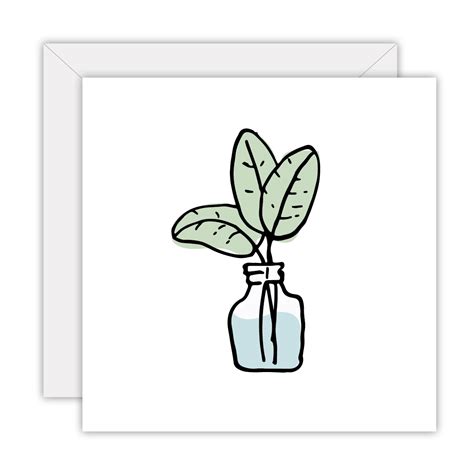 Plant Lover Large Leaf Greeting Card To The Moon And Back Prints