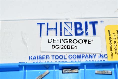 Pack Of 9 New Kaiser Thinbit Dgi20be4 Grooving Carbide Inserts Ebay