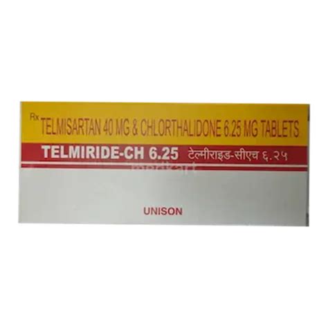 Telmiride Ch Telmisartan Chlorthalidone Tablets 6 25 Mg At ₹ 32 4