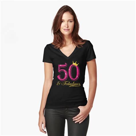 50th Birthday Women Fabulous Queen Shirt T Shirt By Jennifermc882