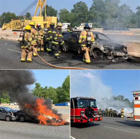 Crash Vehicle Fire Blocks Southbound Lanes Of I 95 In Harford County