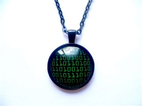 Items Similar To Pendant Binary Necklace Binary Pendant Computer