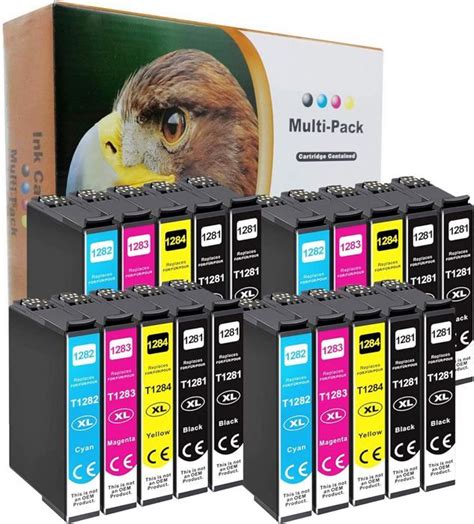 20x T1285 Cartouches D Encre Pour Epson T1281 T1282 T1283 T1284