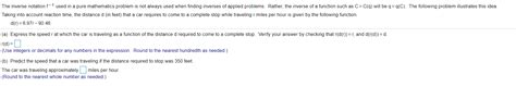 Solved The Inverse Notation F 1 Used In A Pure Mathematics Chegg