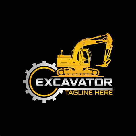 Excavator Logo Bucket Logo Heavy Equipment Vehicle 50553527 Vector