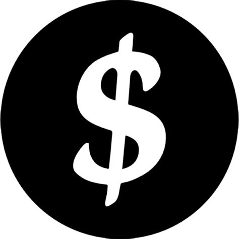Signe De Dollar Sur Fond Circulaire Noir Télécharger Icons Gratuitement