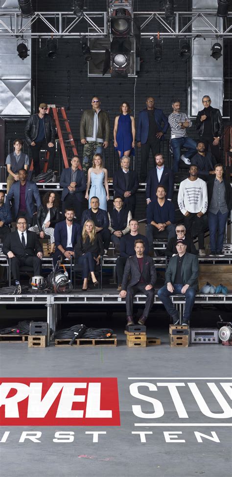 1440x2960 Marvel 10 Year Anniversary Class Photo Samsung Galaxy Note 9