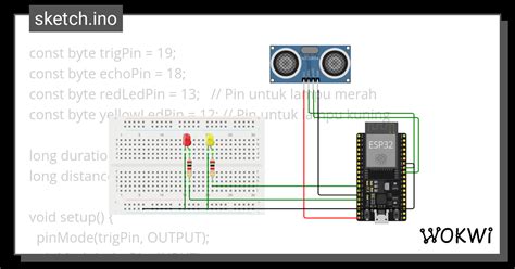 ultrasonik wokwi esp32 stm32 arduino simulator