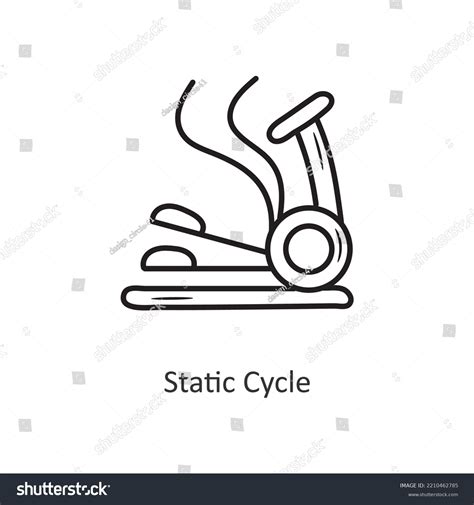 Static Cycle Vector Outline Icon Design Stock Vector Royalty Free