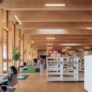 Atelier Woa Creates Long Timber Framed Library In France