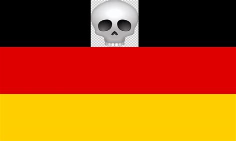 Flag Of Germany But I Added A Cool Scull But Fuck You Fake Pngs R