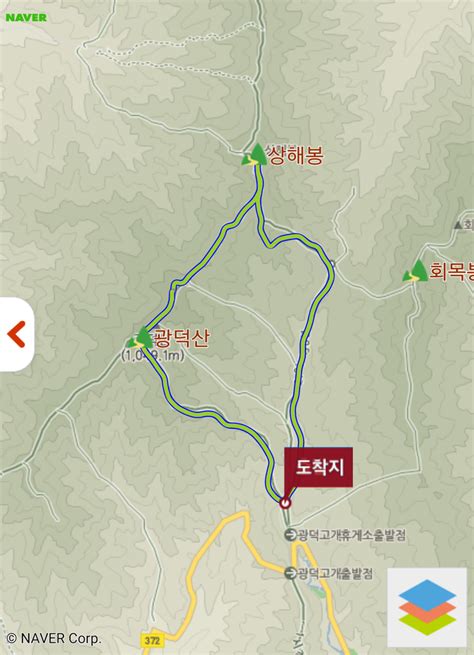 포천여행 포천 화천 광덕산 등산지도 광덕산 산행지도포천 광덕산 등산코스 네이버 블로그