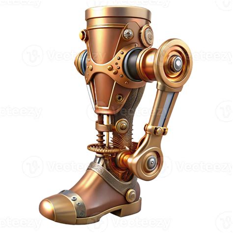 Impressive Minimalist A Detailed Steampunk Prosthetic Leg Polis Authentic 57882123 Png