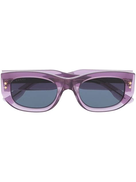 Gucci Eyewear Rectangle Frame Sunglasses Farfetch Gucci Eyewear