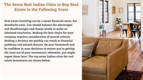 Ppt 7 Best Cities For Real Estate Investment In India Powerpoint