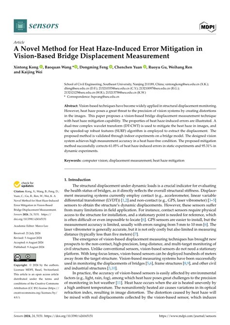 Pdf A Novel Method For Heat Haze Induced Error Mitigation In Vision