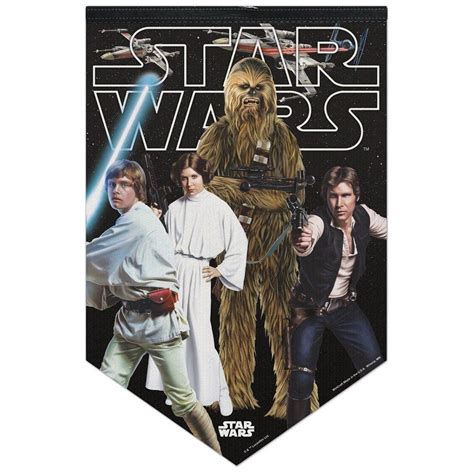 Luke Skywalker Han Solo Princess Leia Chewbacc Star Wars Banner Pennant