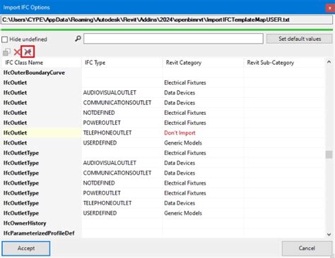 do not import option in import mapping cype