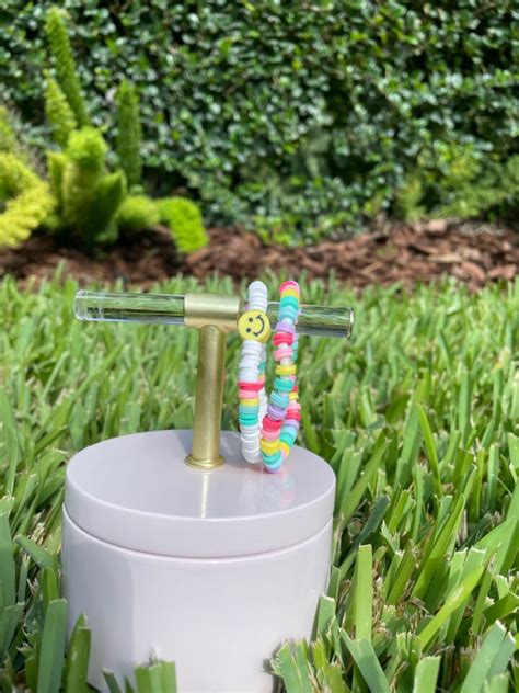 rainbow smiley stack stack brushing teeth toothbrush holder