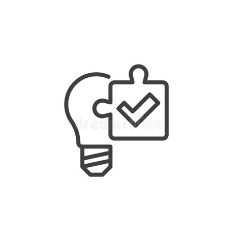 Problem Solving Line Icon Stock Vector Illustration Of Outline 302313382