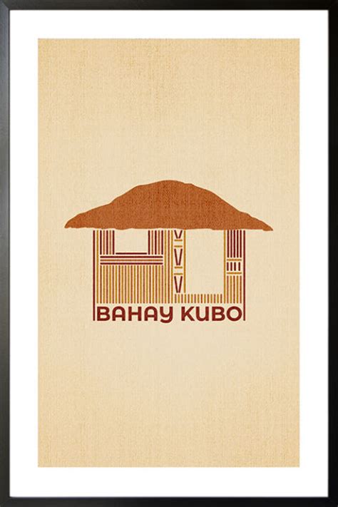 Bahay Kubo Minimal Poster With Black Frame Nordic Interior Wall Decor
