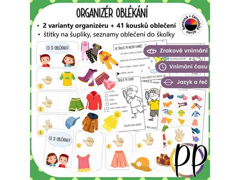 organizér oblékání pomůcka pro správné pořadí oblečení při oblékání