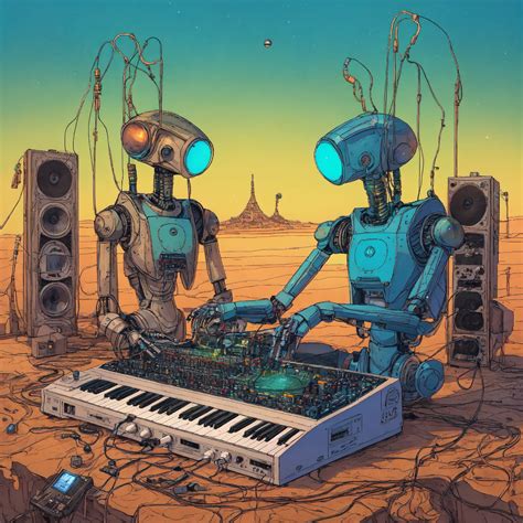 Lexica Intricate Detailed Artwork Of Two Alien Techno Droids Using