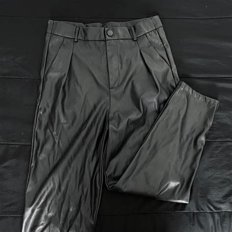 🦇 Faux Leather High Waisted Trousers 🦇 Dm For Depop