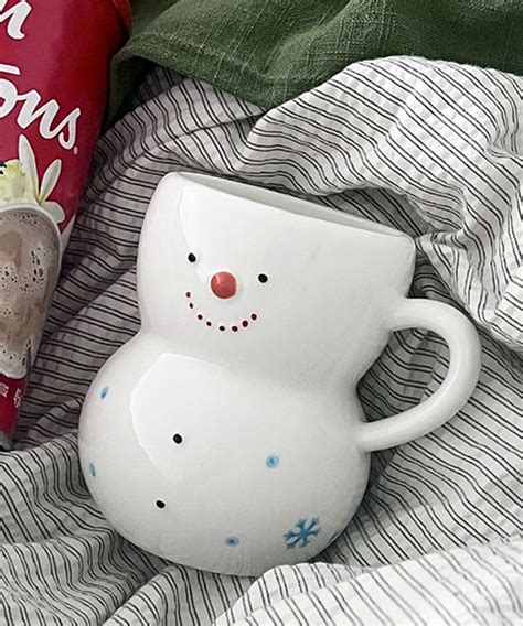 루미앳홈 루미앳홈 당일출고11무료선물포장 크리스마스 눈사람 머그컵 홈파티 홈카페 머그잔 파티식기 크리스마스선물 친구선물 집들이 위시버킷