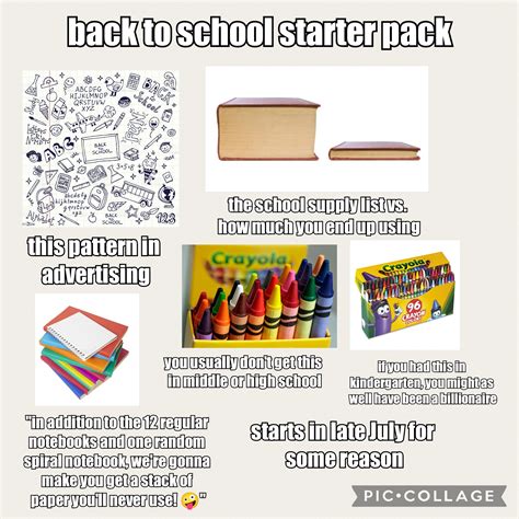 Back To School Starter Pack R Starterpacks Starter Packs Know
