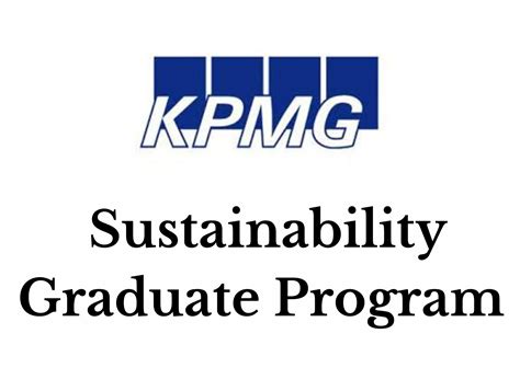 The Kpmg Sustainability Graduate Program 2024 Apply Now