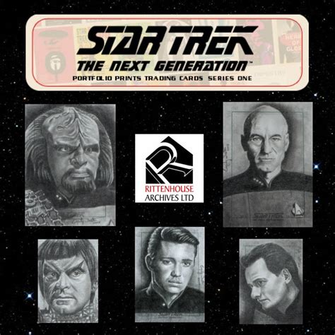 Star Trek Tng Portfolio Prints Sketch Cards 5 By Avintagedreamer On