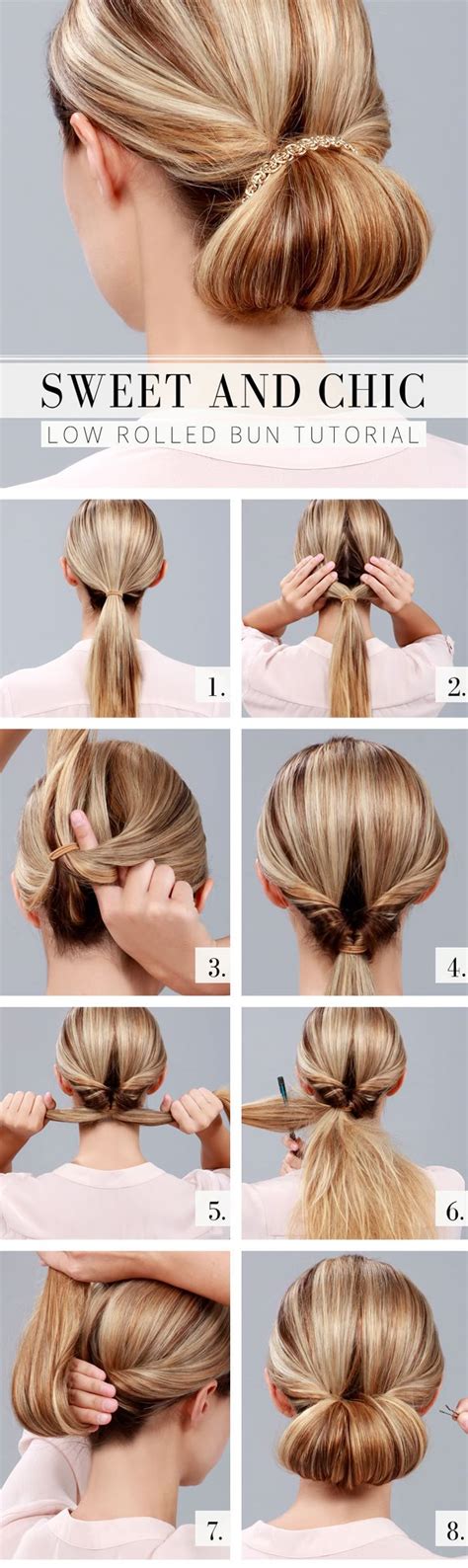 Diy Low Rolled Bun Tutorial Diy Long Hair Updo Braids Diy Hair Diy Bun Hairstyles Hair Tutorials