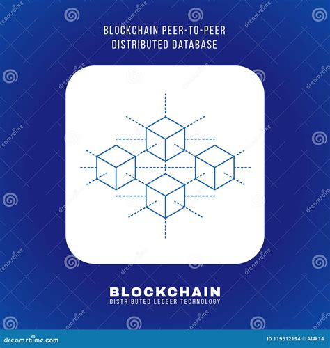 blockchain distributed ledger technology illustration 119512172
