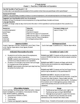 Grade 5 Mathematics Lesson Plans