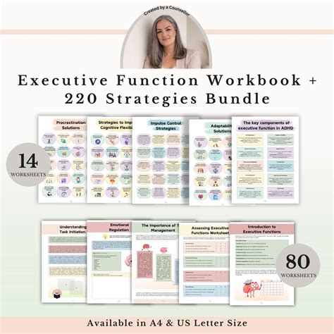 Executive Function Workbook Bundle Adhd Focus Productivity And Coping