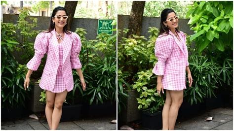 Rashmika Mandannas Checkered Short Dress Is The Fashion Upgrade We